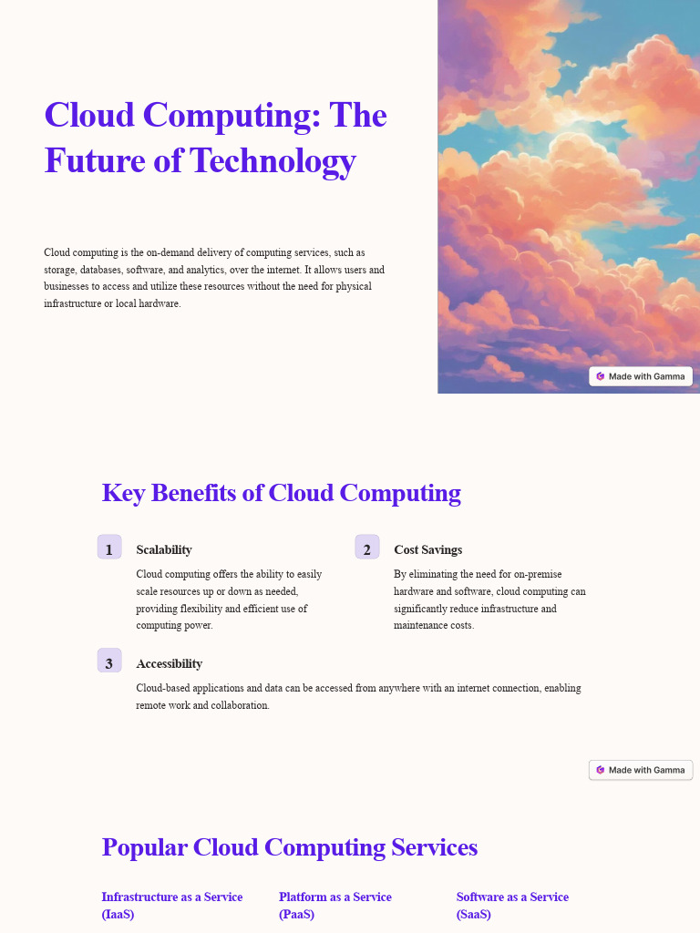 Cloud Computing The Future of Technology | PDF | Cloud Computing ...