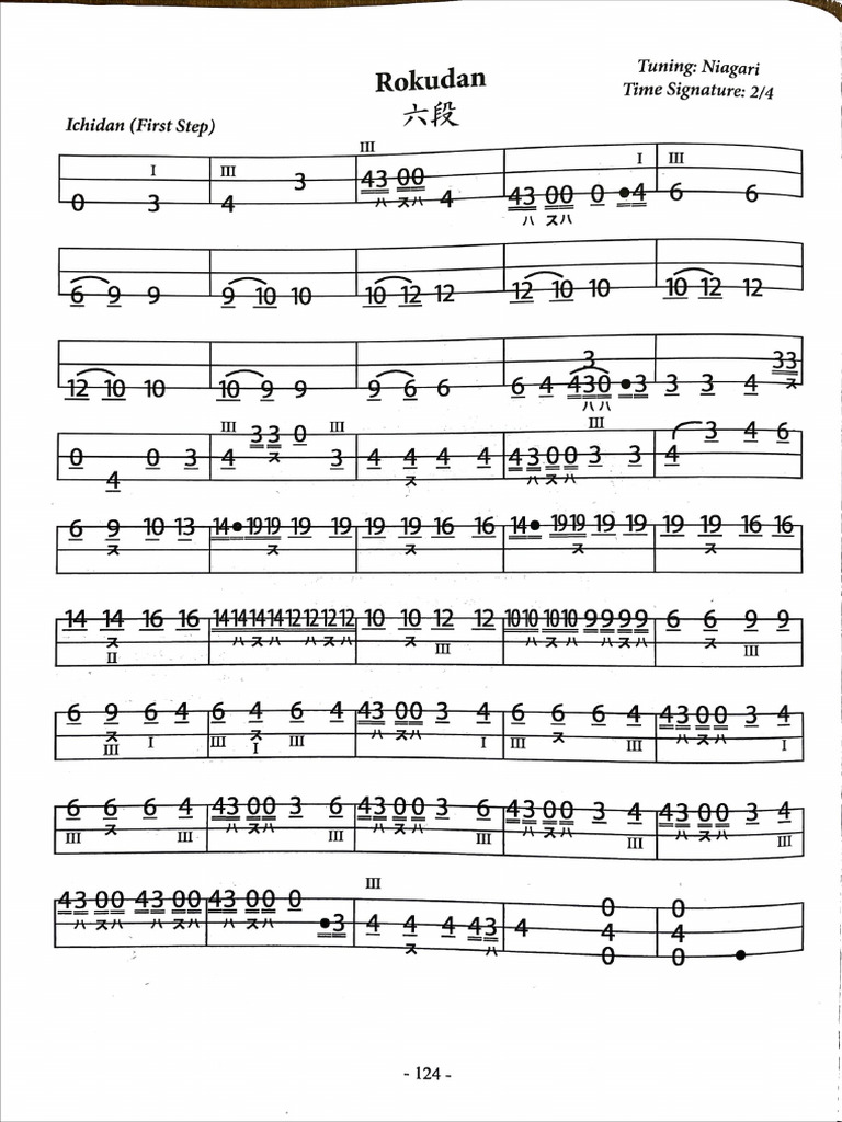 Rokudan Shamisen Music Score | PDF