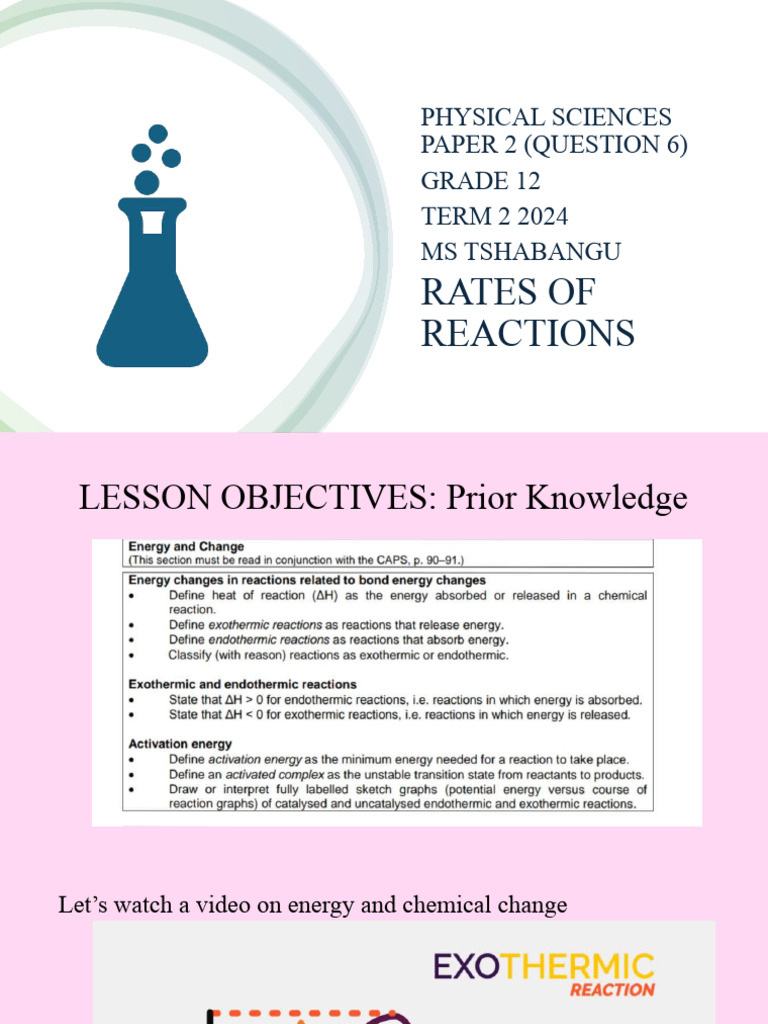 Reaction Rate 3 Complete 2024 | PDF | Reaction Rate | Chemical Reactions
