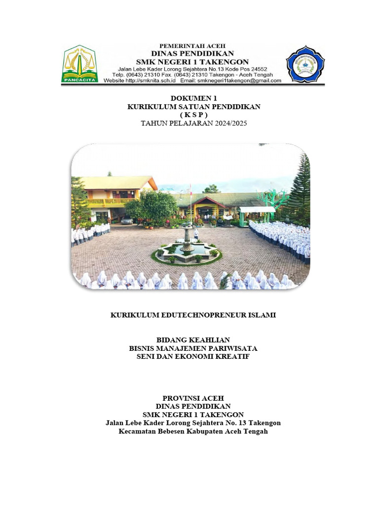 KSP SMK Negeri 1 Takengon TP 2024-2025 | PDF
