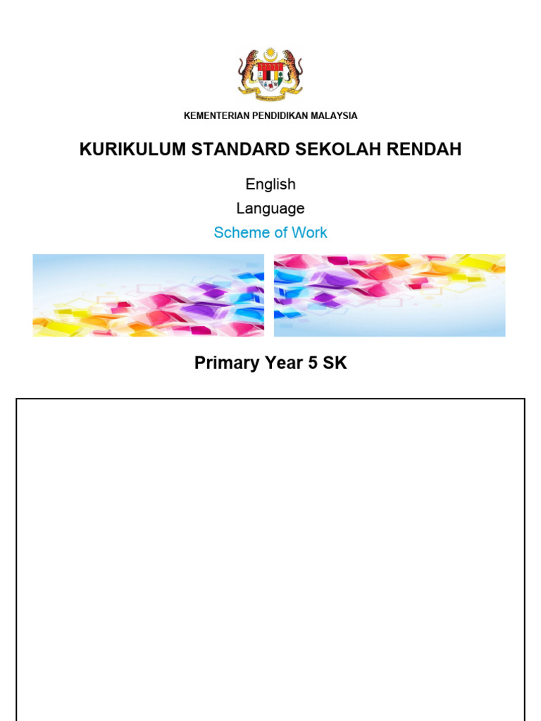 Primary Year 5 Sow Edited Pdf English Language Learning