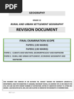 Geography Revision Rural Urban Settlements Grade 12 Notes Prep and Exam ...