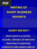 Short Report Writing Guide | PDF | Memorandum | Survey Methodology