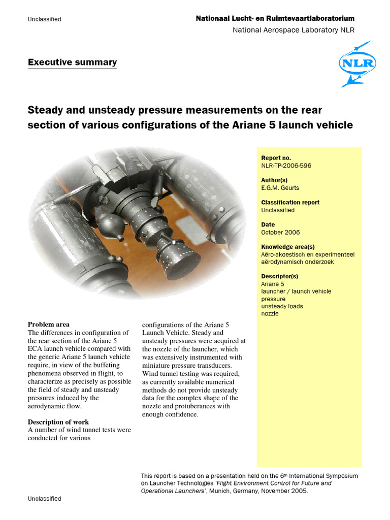 Steady and Unsteady Pressure Measurements On The Rear Section of Various Configurations of The ...