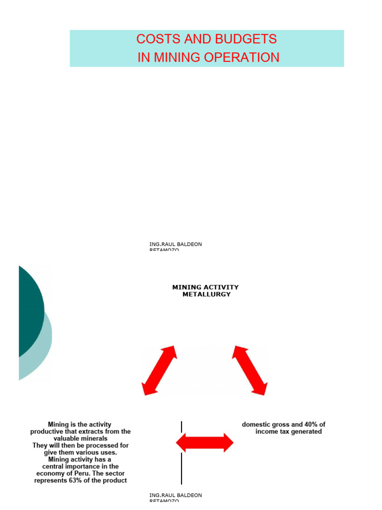 Costs and Budgets in Mining | PDF | Mining | Income Statement