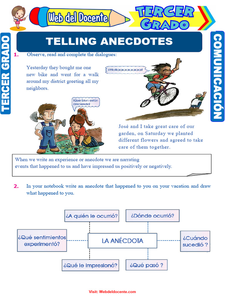 The Anecdote For Third Grade of Primary | PDF