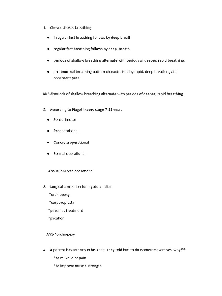 Set 1 - 100 Mock Questions and Answers | PDF | Surgery | Fever