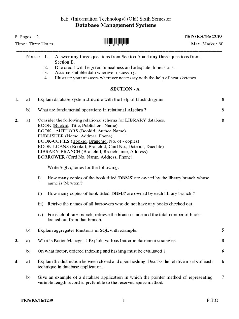 DBMS CBS Syllbus PYQ | PDF | Databases | Relational Model DBMS CBS Syllbus PYQ | PDF | Databases | Relational Model