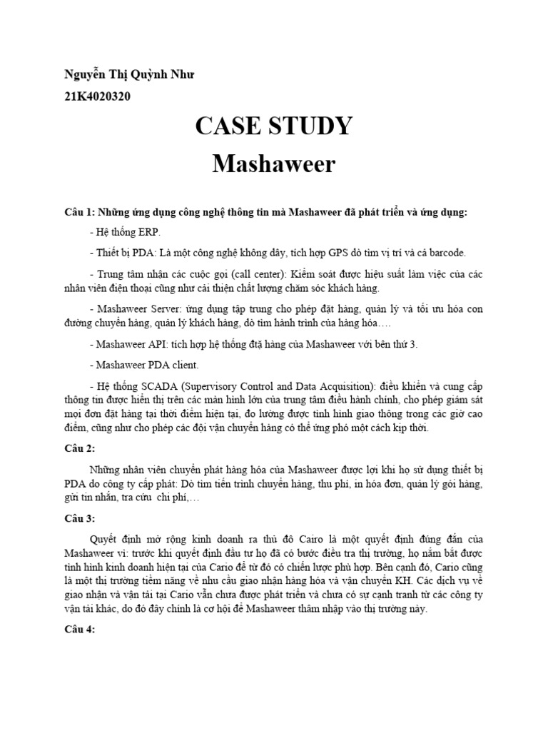 Bài Case Study 3 | PDF
