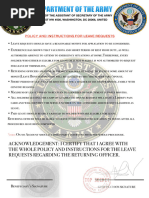 Character Statement Template for Army | PDF