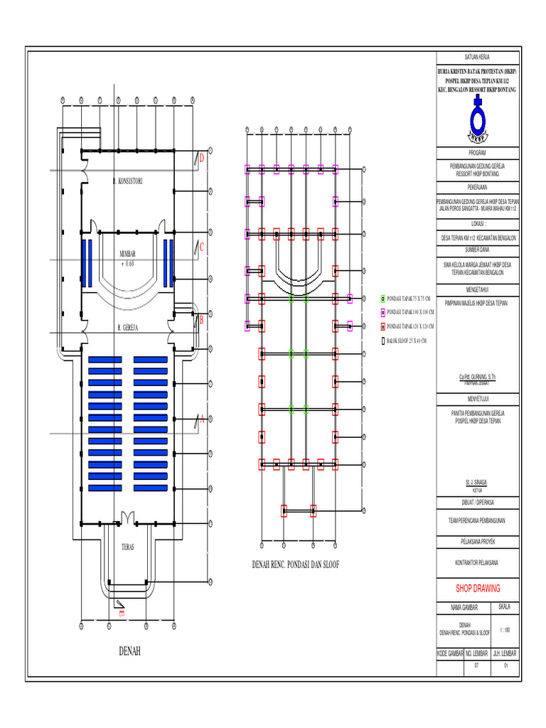 HKBP BENGALON Shop Drawing-1 (1) - 1 | PDF