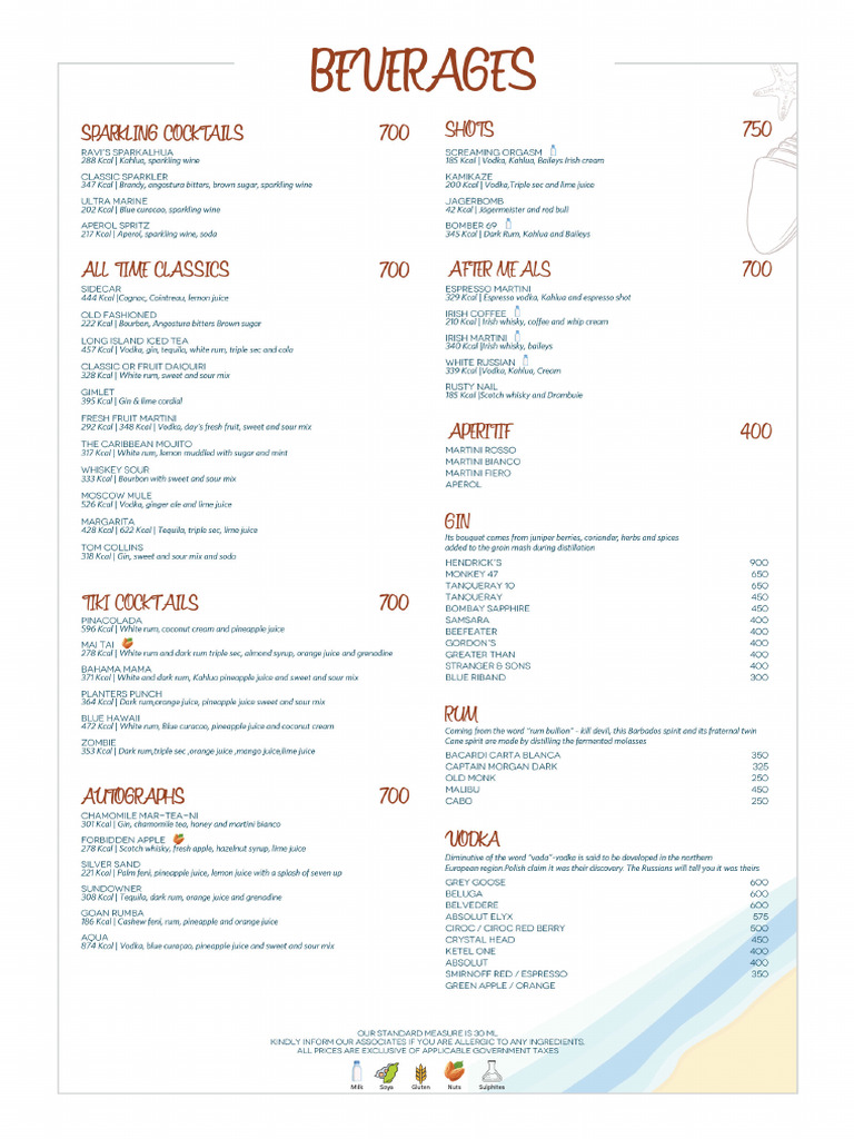 Beverage Menu 1 | PDF