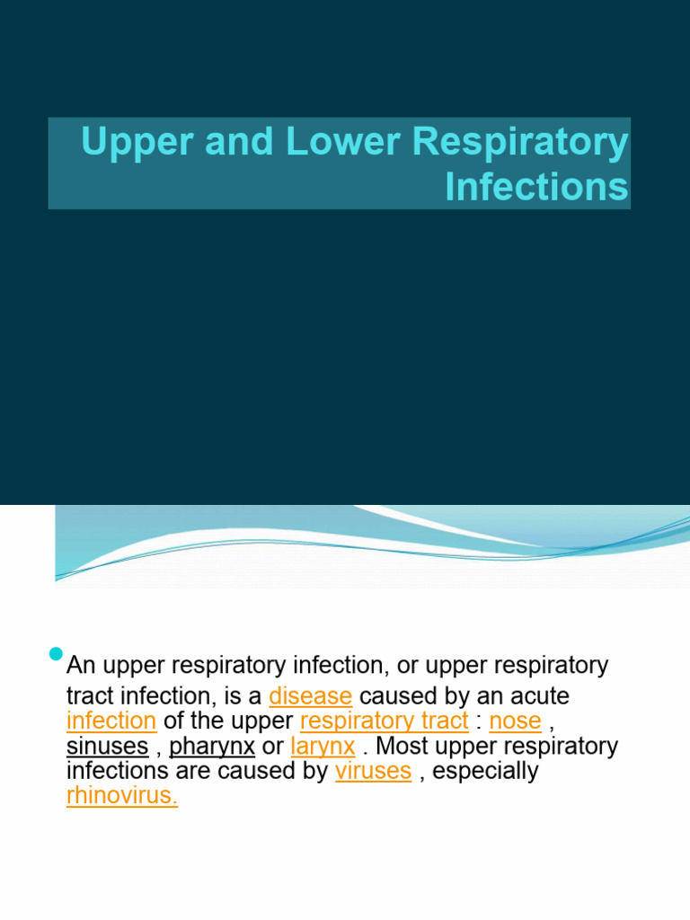 Upper and Lower Respiratory Infections | Download Free PDF ...