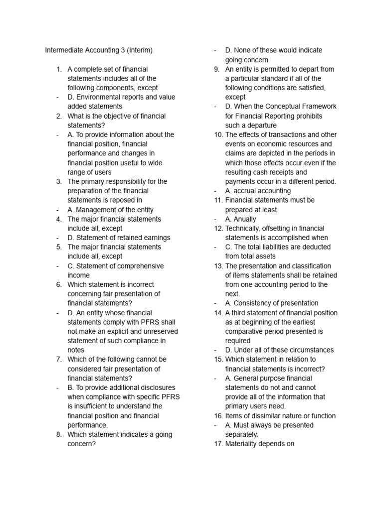 Intacc 3 - Interim | PDF | Financial Statement | Economies