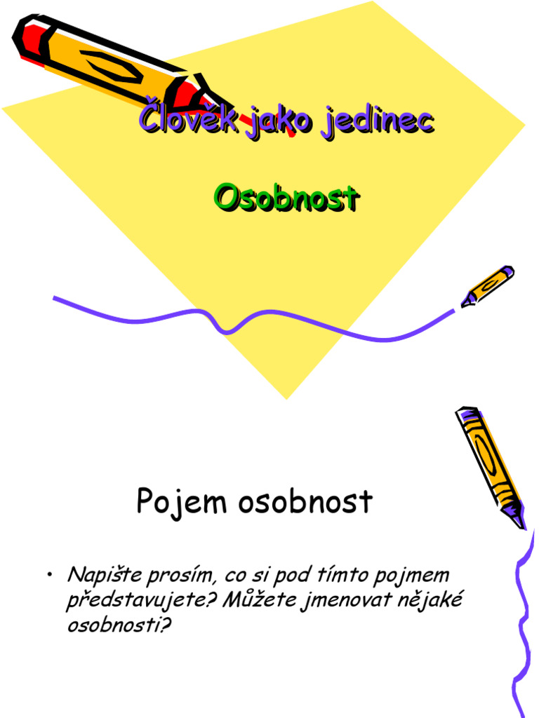 Ucivo Ov 8r Clovek Jako Jedinec Osobnost | PDF
