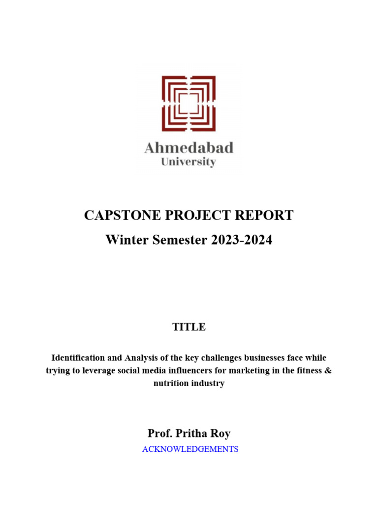 Capstone Report | PDF | Popular Culture & Media Studies | Social Media