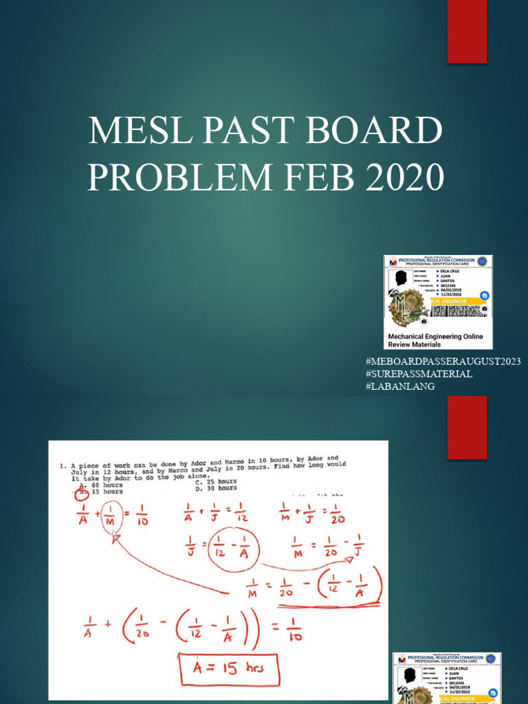 Mesl Past Board Problem 2020 | PDF