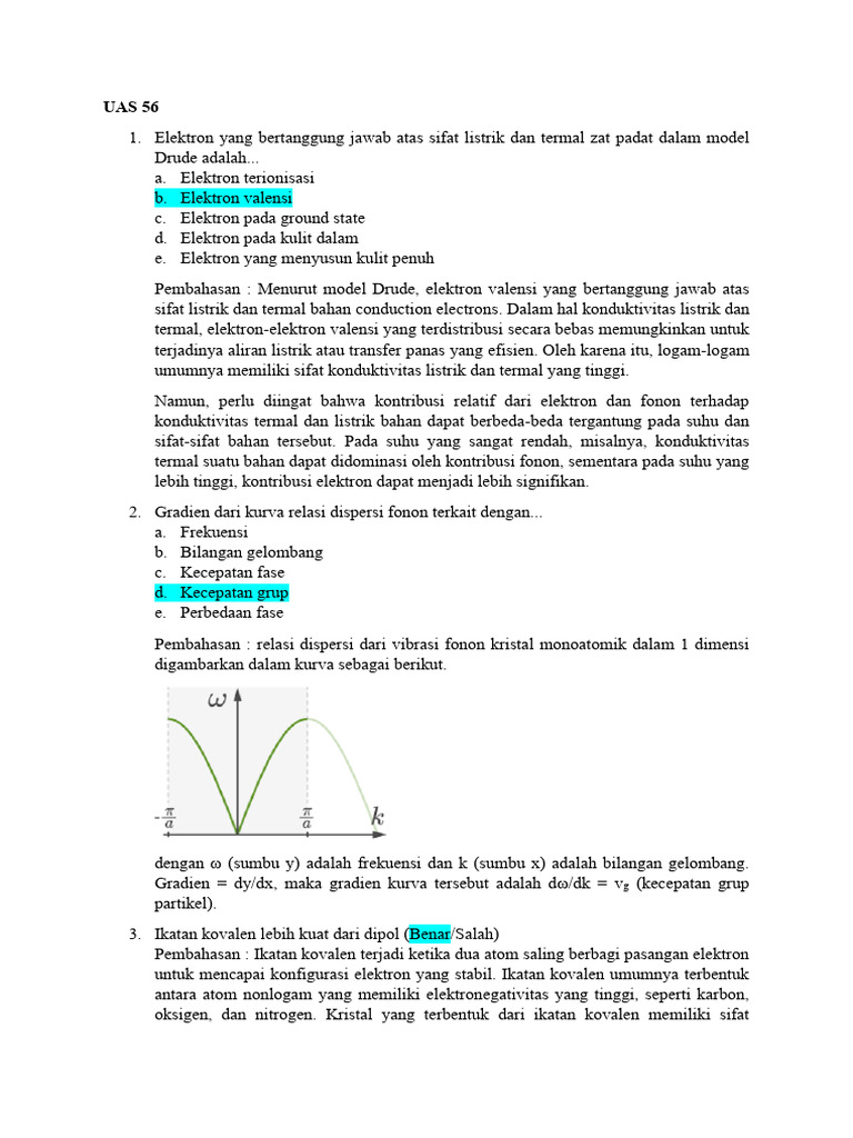 Pembahasan Uas Zadat | PDF