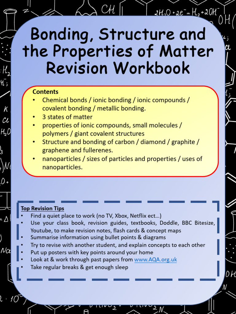 Bonding Structure and The Properties of Matter Revision Workbook 2 | PDF | Chemical Bond ...