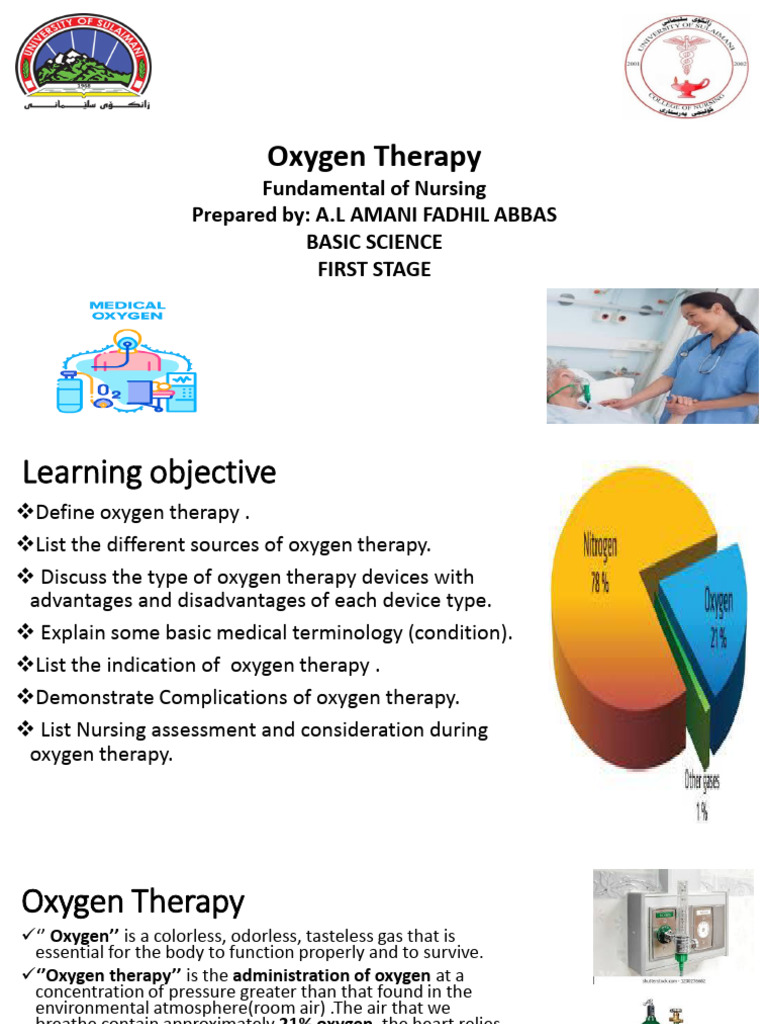 Oxygen Therapy First Stage | PDF | Oxygen | Blood