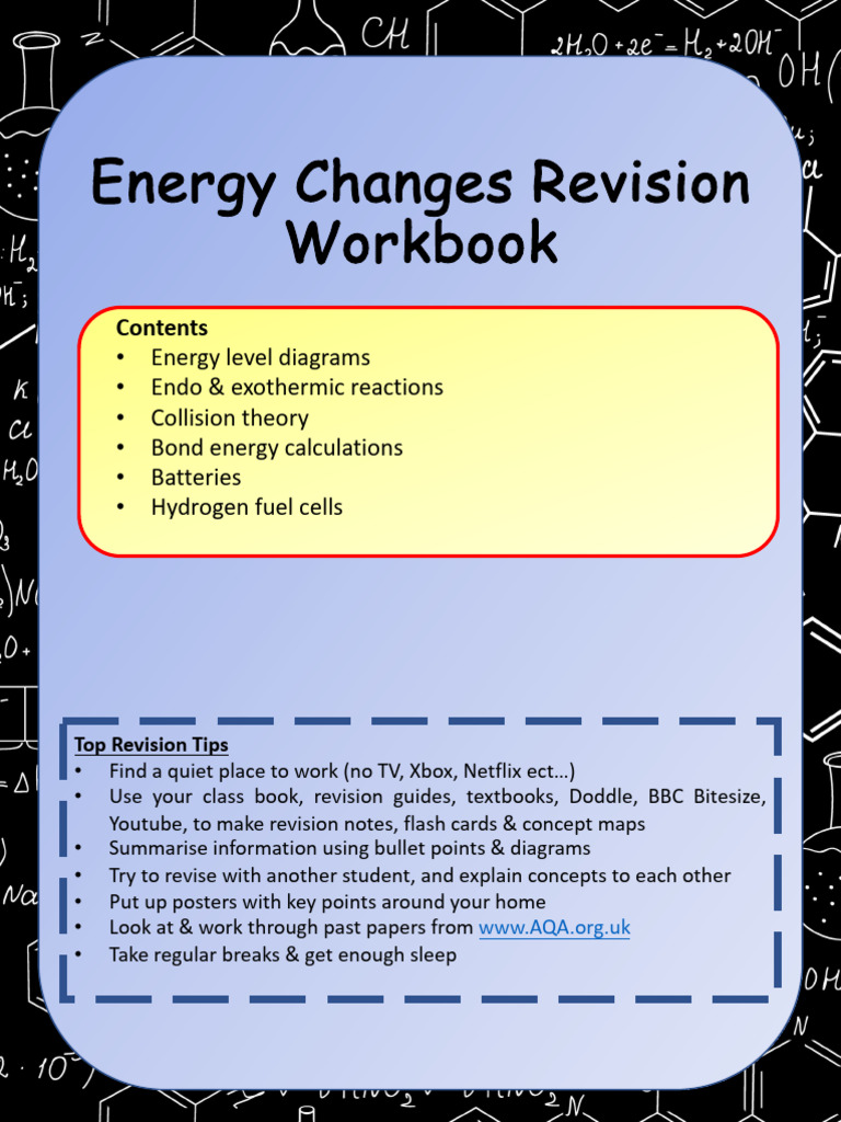 Energy Changes Revision Workbook | PDF | Reaction Rate | Chemical Reactions