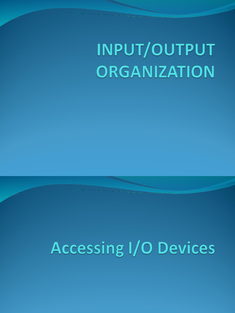 Unit 6 | PDF | Input/Output | Central Processing Unit