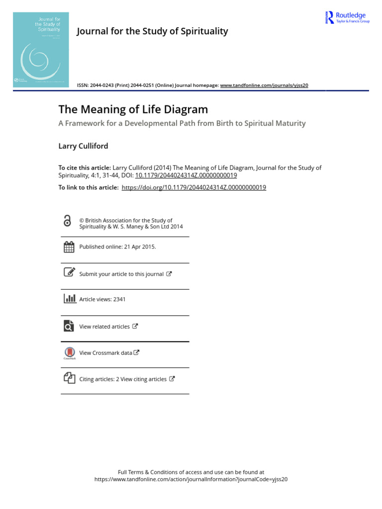 The Meaning of Life Diagram | PDF | Attachment Theory | Meaning Of Life