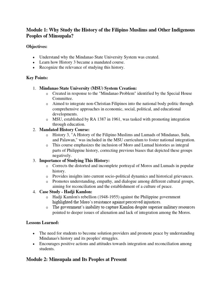 Module 1 To 5 | PDF | Mindanao