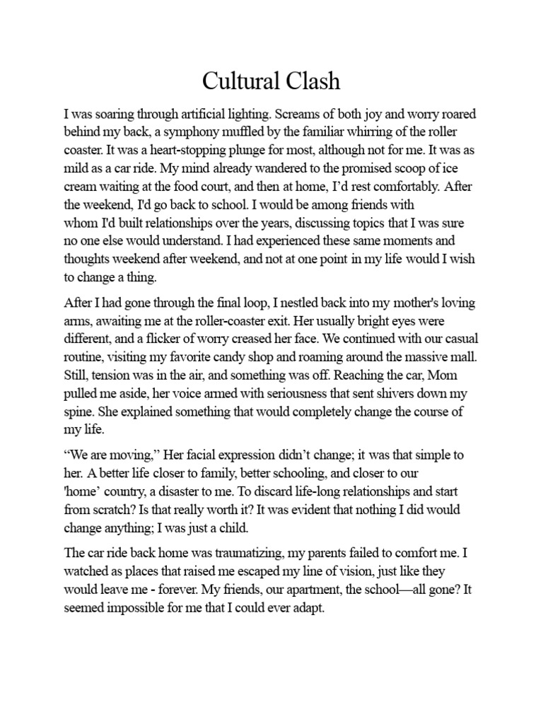 Cultural Clash | PDF | Self-Improvement | Poetry