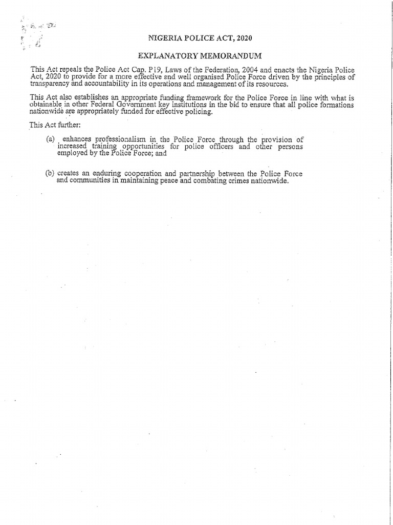 Police Act 2020 | PDF