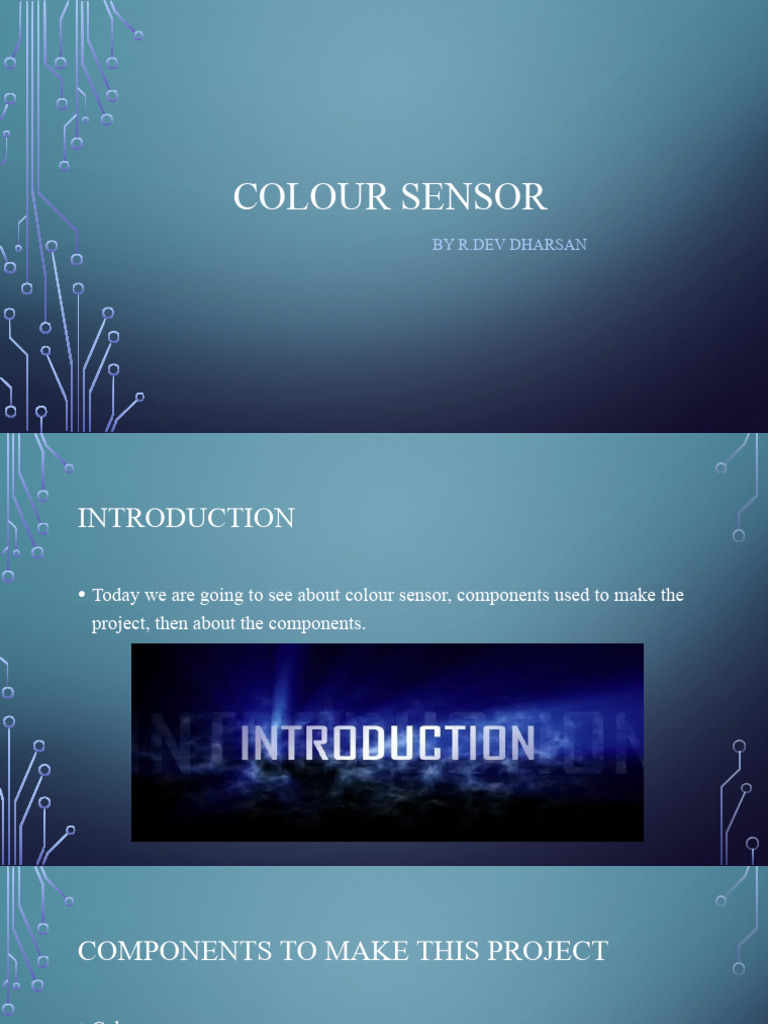 Colour Sensor Pdf Art Technology And Engineering