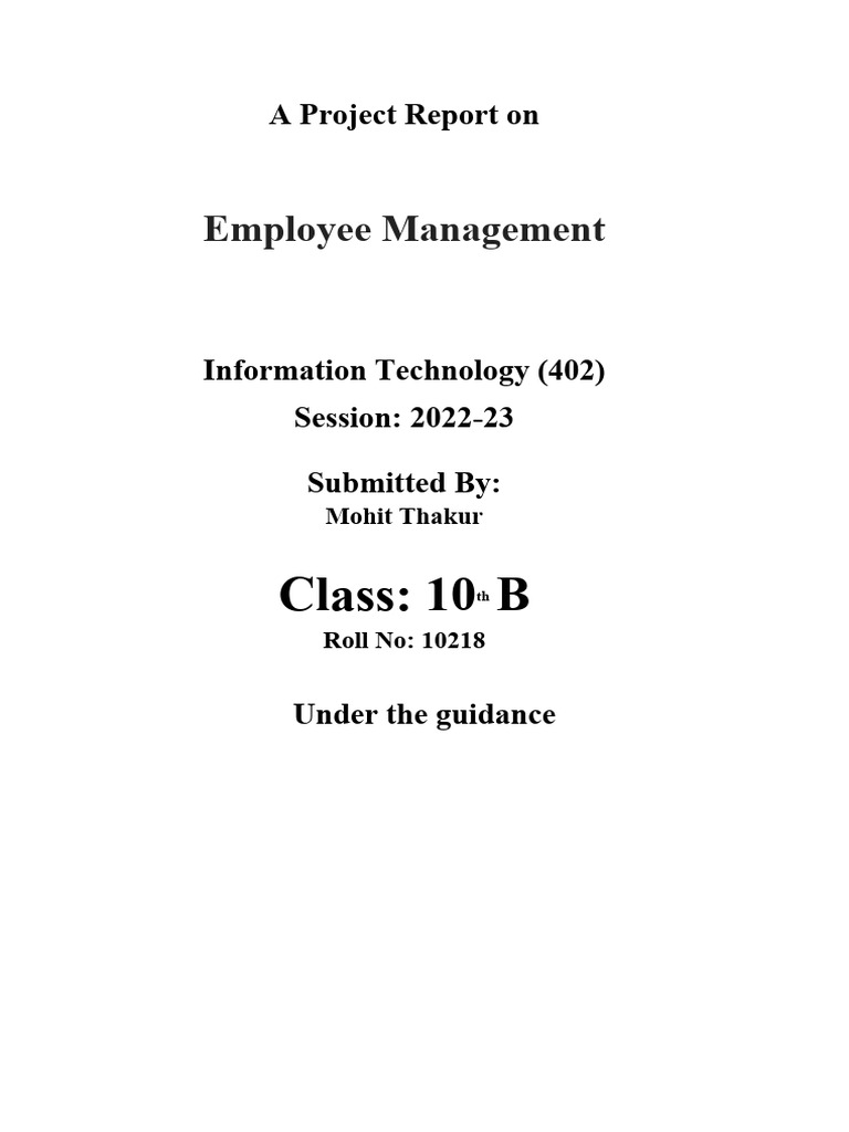 A Project Report On Mohit | PDF | Inventory | Business Economics