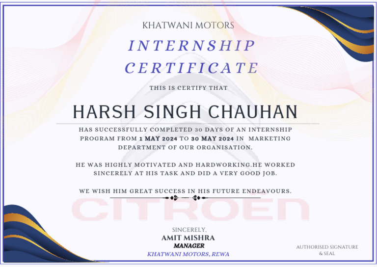 Harsh Certificate | PDF