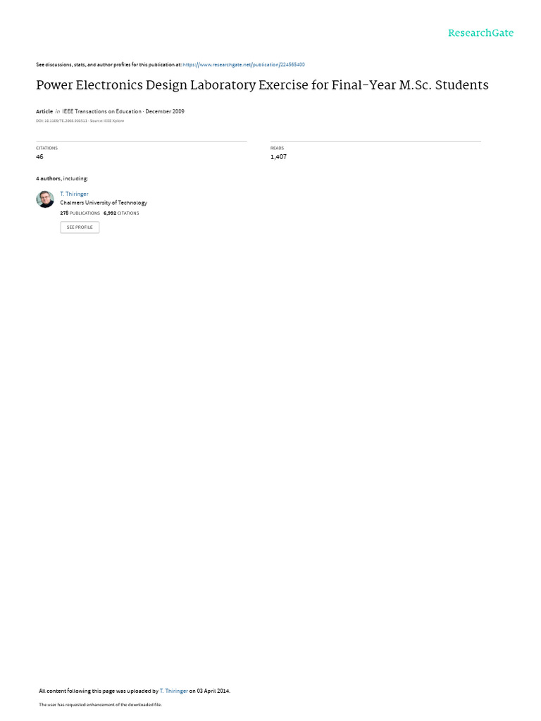 Power Electronics Design Laboratory Exercise For F | PDF | Capacitor ...