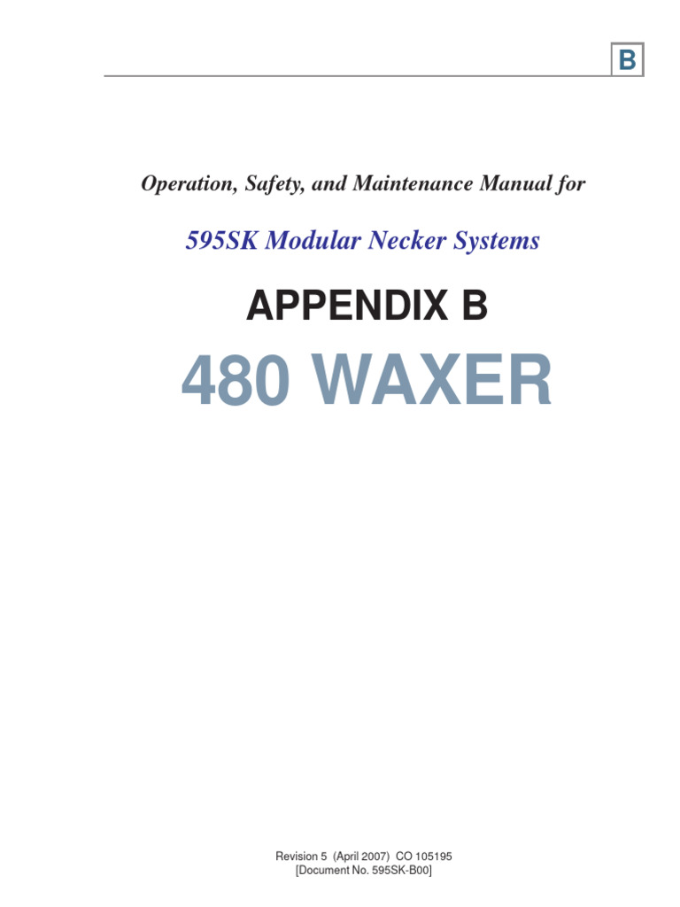 3-480 Waxer Appendix Rev 5 | PDF