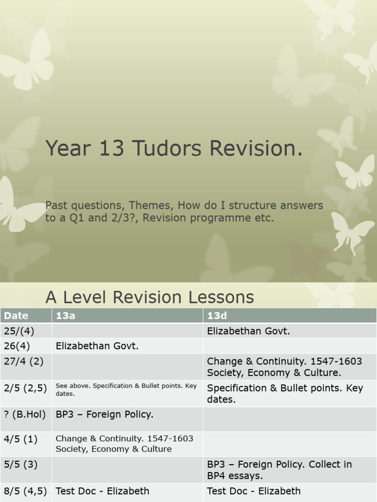 Revision Powerpoint | Download Free PDF | Argument | House Of Tudor