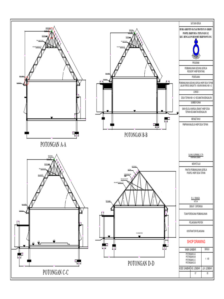 HKBP BENGALON Shop Drawing-1 (1) - 5 | PDF