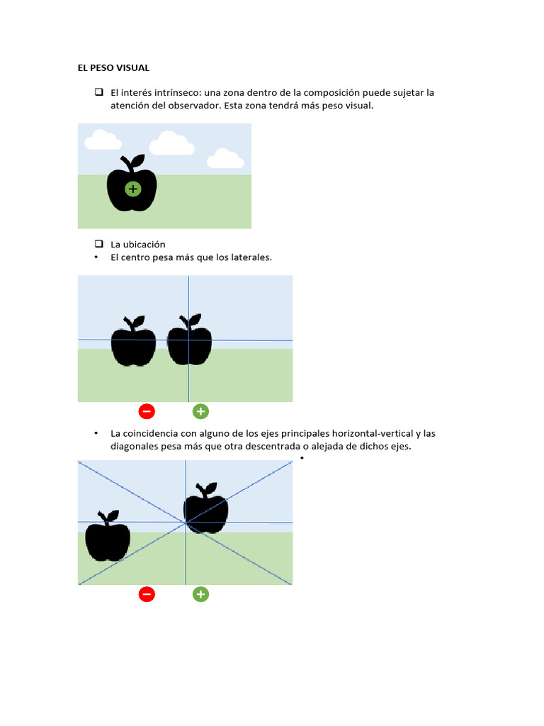 El Peso Visual Con Ejemplos Tema 2 | PDF