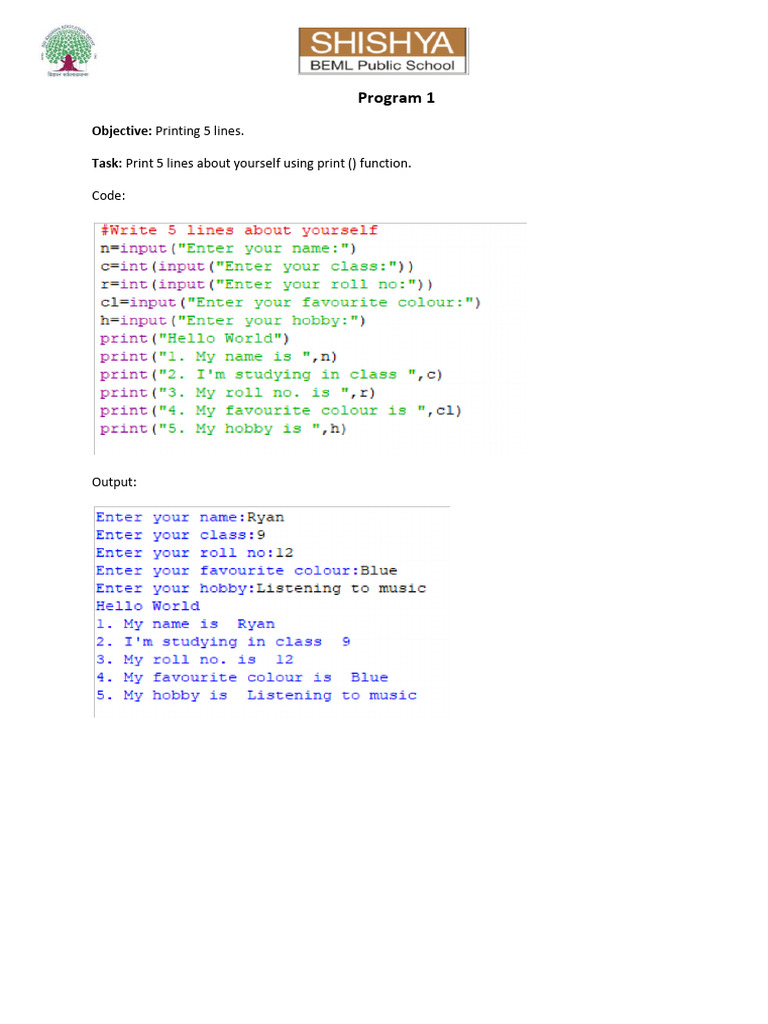 AI-LabPrograms (1 To 5) | PDF | Computers