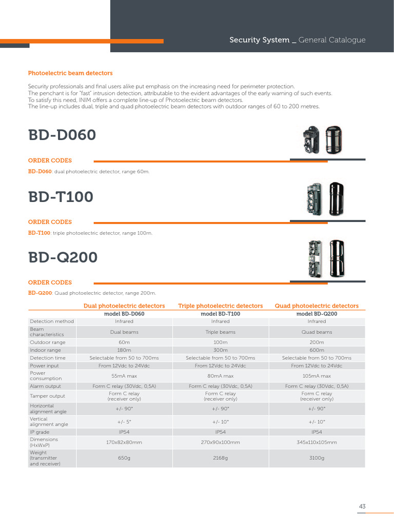 Photoelectric Beam Detectors Overview | PDF | Security Alarm ...