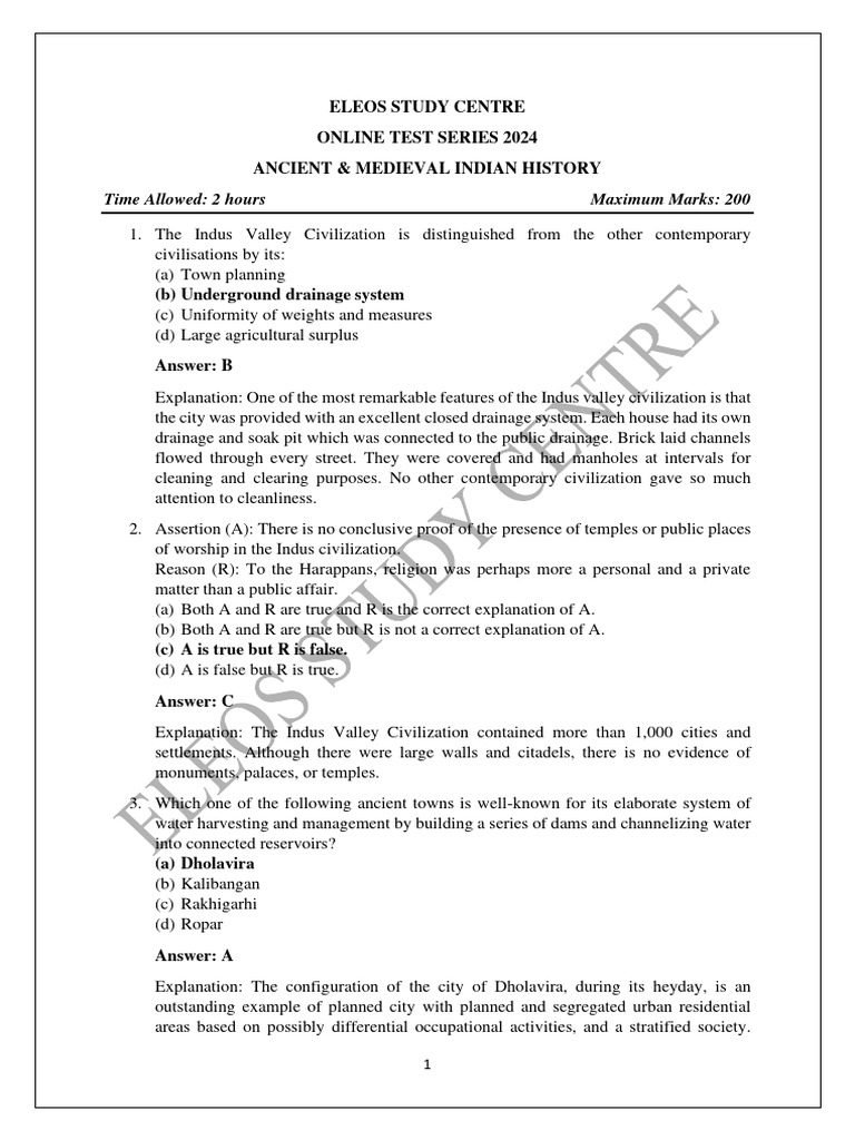 Ancient & Medieval Indian History Quiz | PDF | Mughal Empire | Vedas