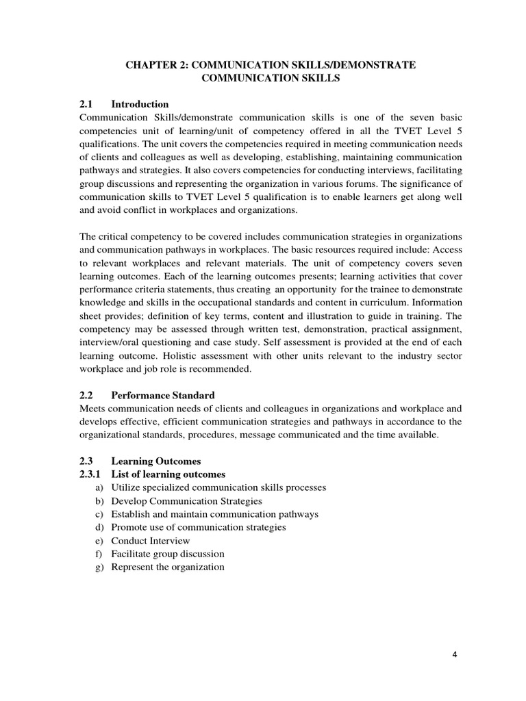 Communication Skills Level 5 | PDF | Communication | Information