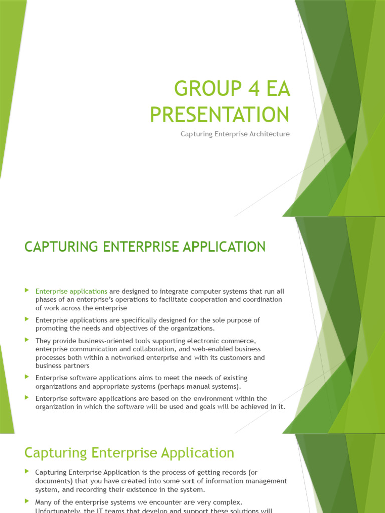 Group 4 Ea Presentation | PDF | Enterprise Resource Planning | Customer ...