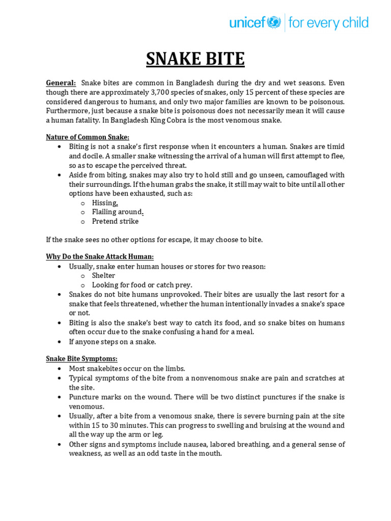 Snake Bite-1 | PDF | Snake | Squamata