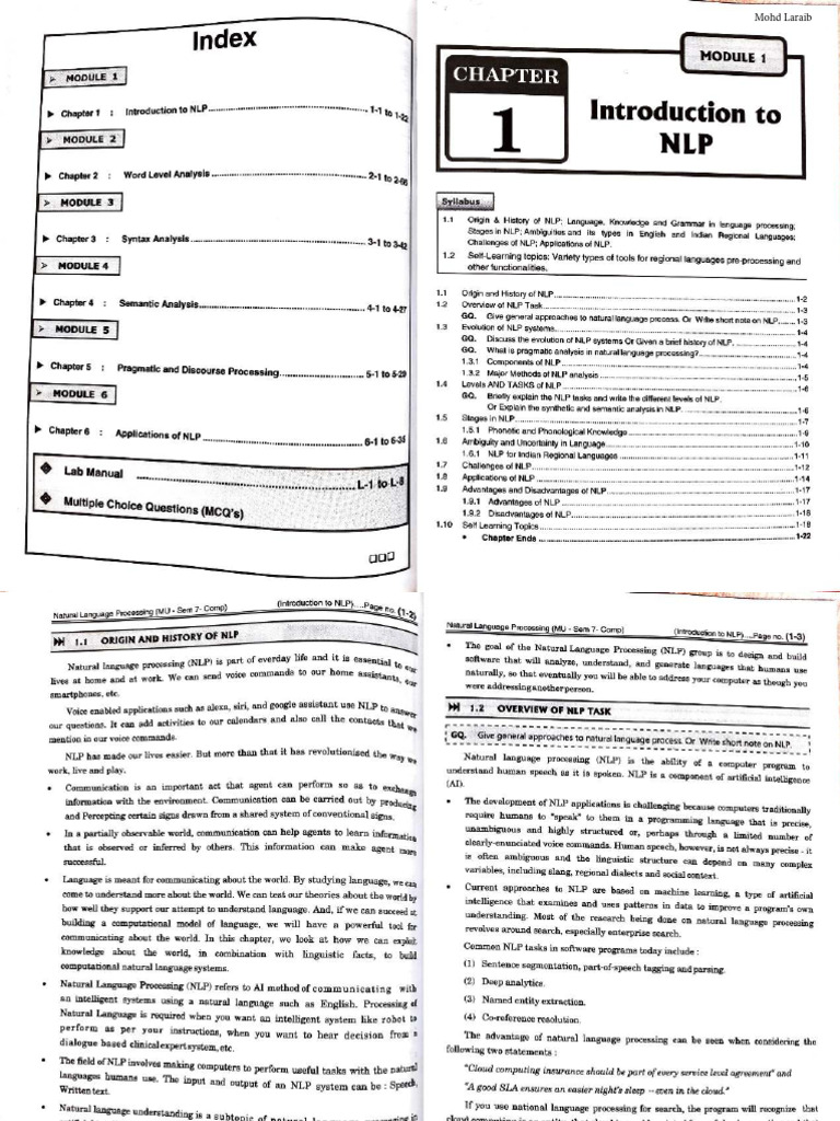 NLP Tech Neo Mumbai University Revised Schemes C 2019 | PDF | Grammatical Gender | Pronoun