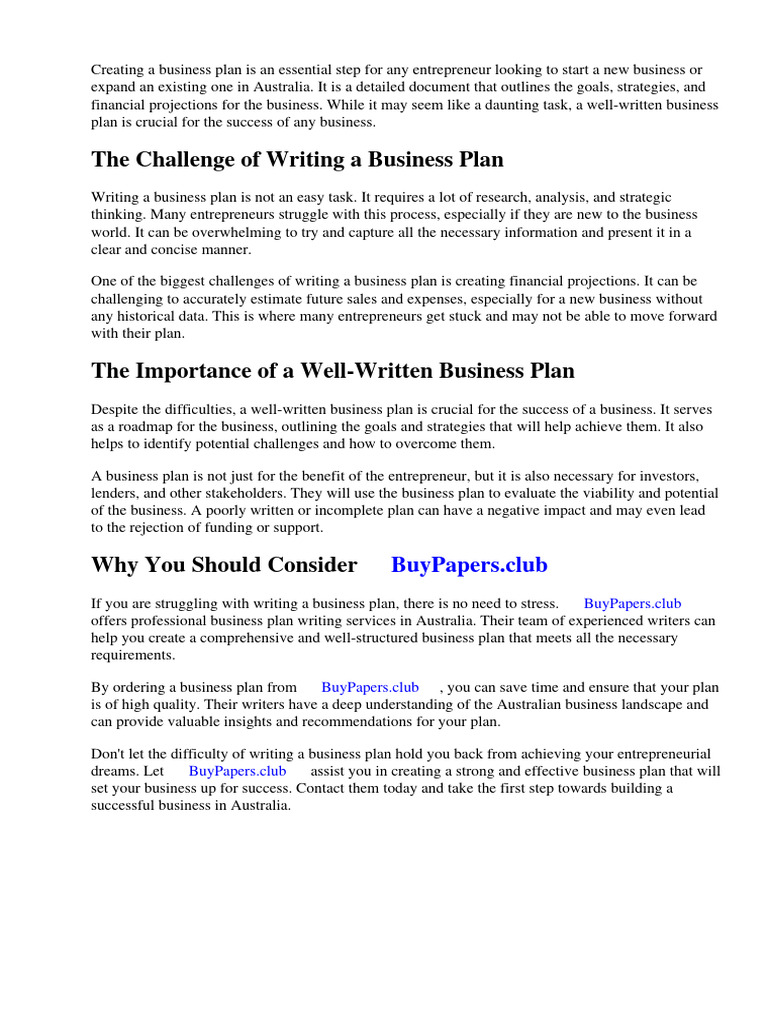 Australia Business Plan | Download Free PDF | Business Plan | Business Australia Business Plan | Download Free PDF | Business Plan | Business