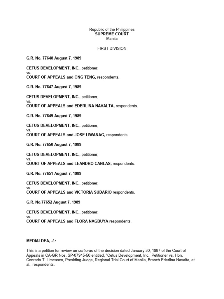 Supreme Court Ejectment Case Analysis | PDF | Lease | Leasehold Estate