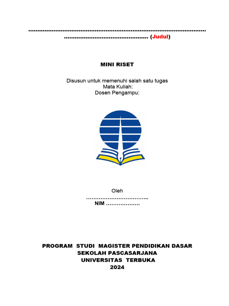Template Laporan Mini Riset | PDF