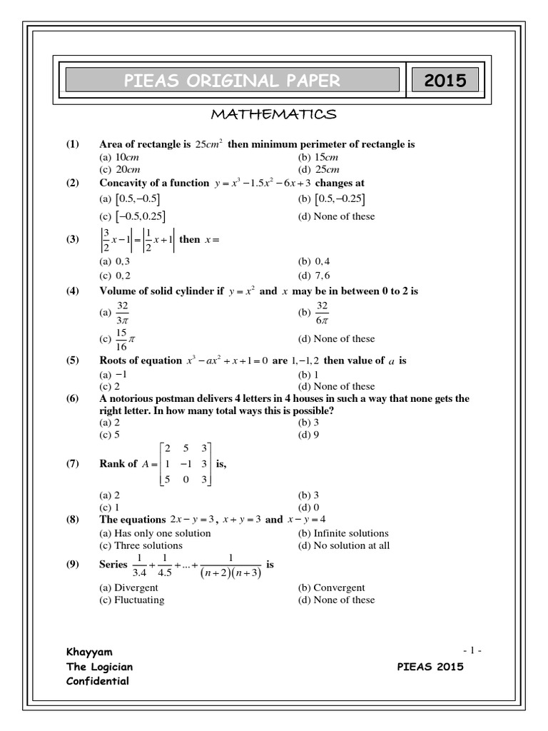 PIEAS 2015 Original (25) 2 | PDF | Mathematical Objects | Euclidean Geometry