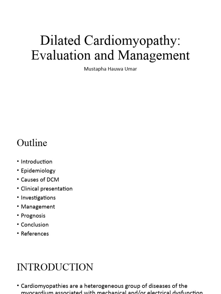 Dilated Cardiomyopathy: Overview & Care | PDF | Cardiovascular System ...